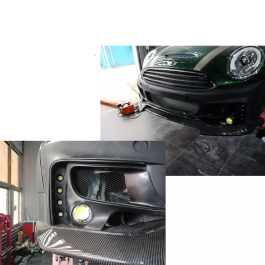 BMW Mini F55 F56 Carbon Fiber front bumper lips and side skirts rear ...