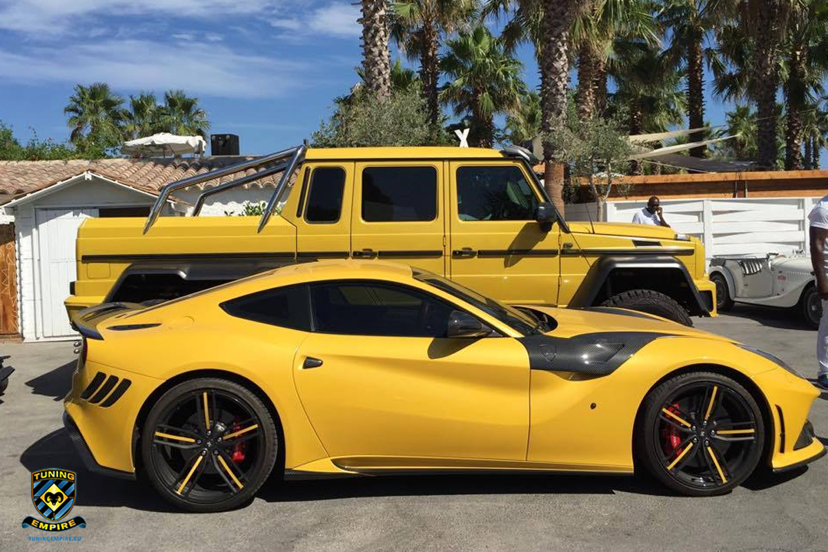 Yellow Mansory Ferrari F12 Stallone and Mercedes G63 AMG 6×6 | Tuning ...